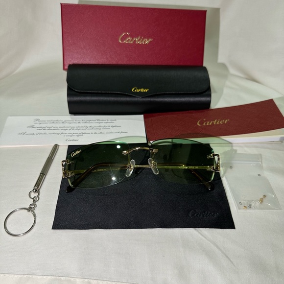 Cartier | Accessories | Cartier C Wire W Green Lens | Poshmark